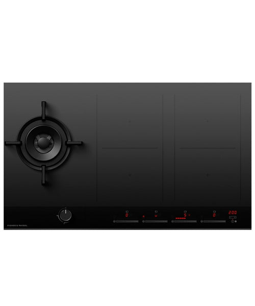 Fisher & Paykel CGI905DNGTB4 90cm Gas and Induction Hybrid Cooktop ...